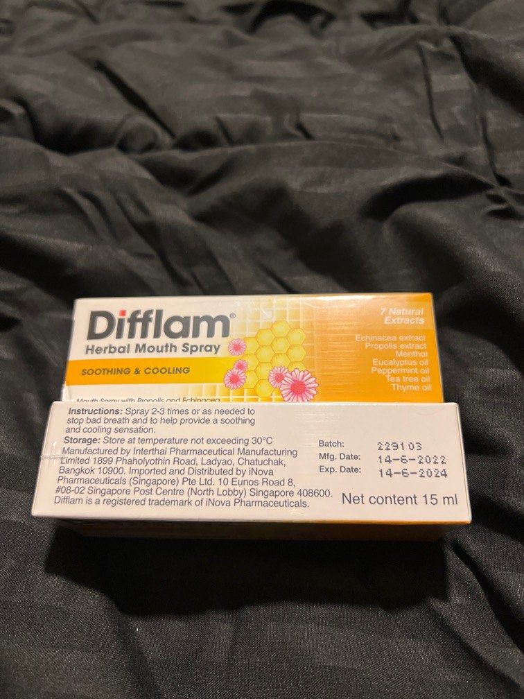 Difflam Herbal Mouth Spray, Health & Nutrition, Medical Supplies ...