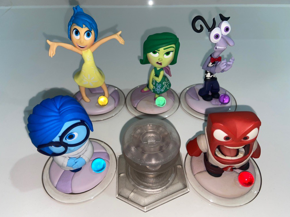 Disney 100th Infinity PIXAR Figures Inside Out Joy Anger Sadness Fear ...