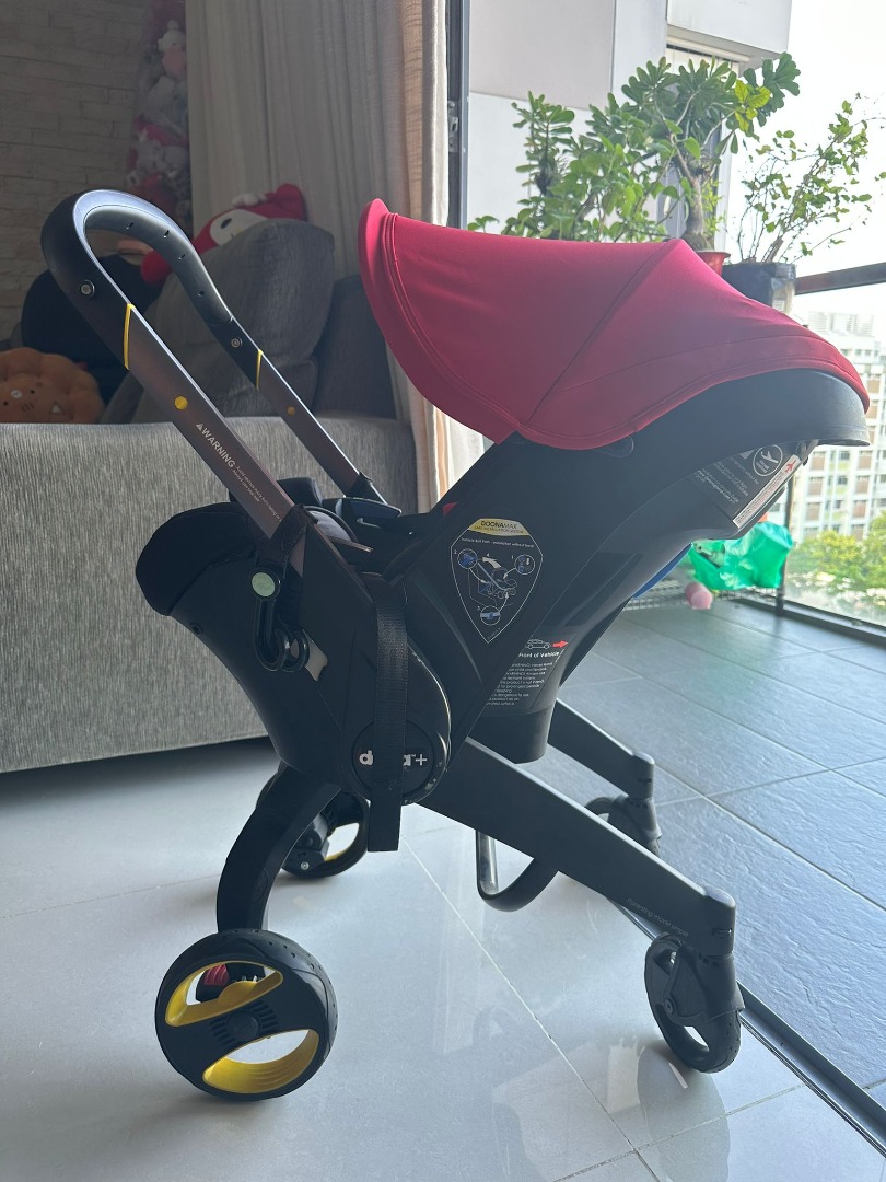 Doona+ Plus Infant Car Seat Stroller (RED) + sun and insect protection ...