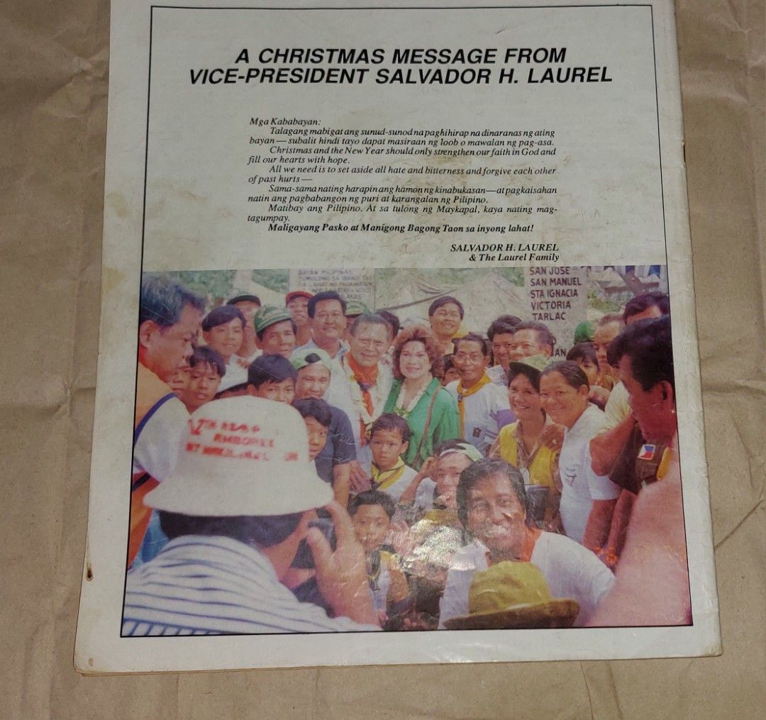 Enero 12 1992 Mrs. Celia Diaz Laurel Salvador Laurel Collectible ...