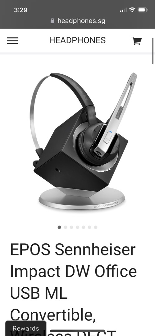 EPOS Sennheiser Impact DW Office USB ML Convertible, Wireless DECT Headset, Single Connectivity ...