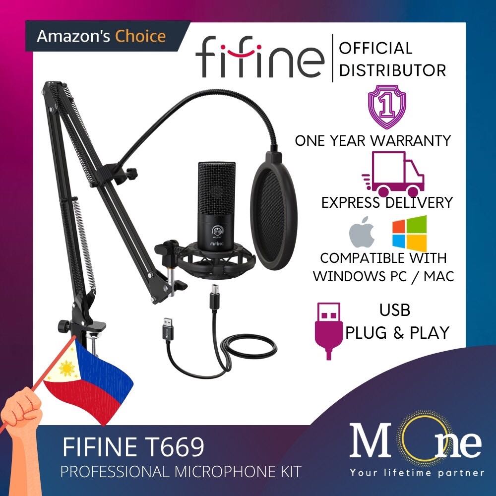 Fifine t669 Microphone USB plug and play, Computers & Tech, Parts ...