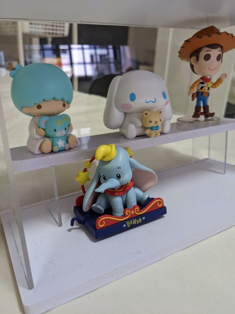 Figurines display box miniso dumbo train circus twin star lala Kiki ...