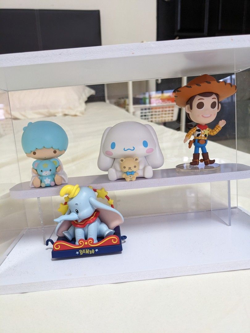 Figurines display box miniso dumbo train circus twin star lala Kiki ...