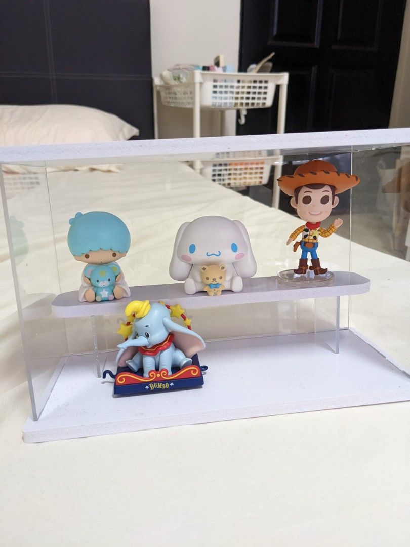 Figurines display box miniso dumbo train circus twin star lala Kiki ...