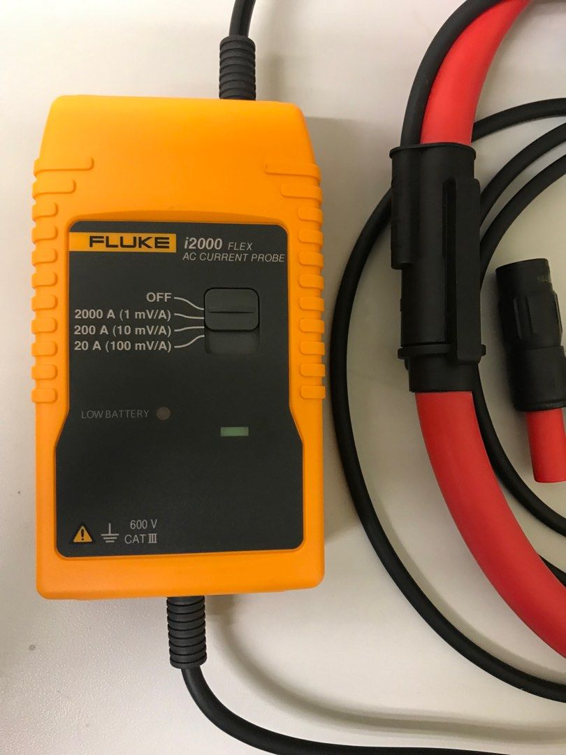 Fluke i2000 Current Probe, AC, Rogowski Coil Adapter, 2kA ac AC Max, 電腦 ...
