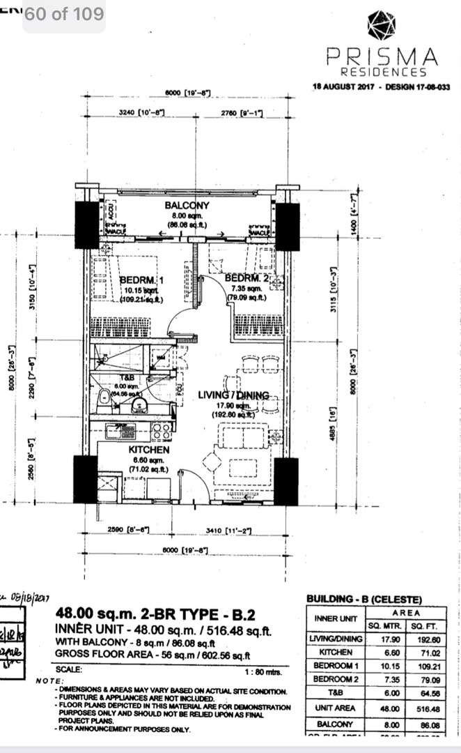 FOR SALE 2 bedroom Celeste Building Prisma Residences along Pasig Blvd ...