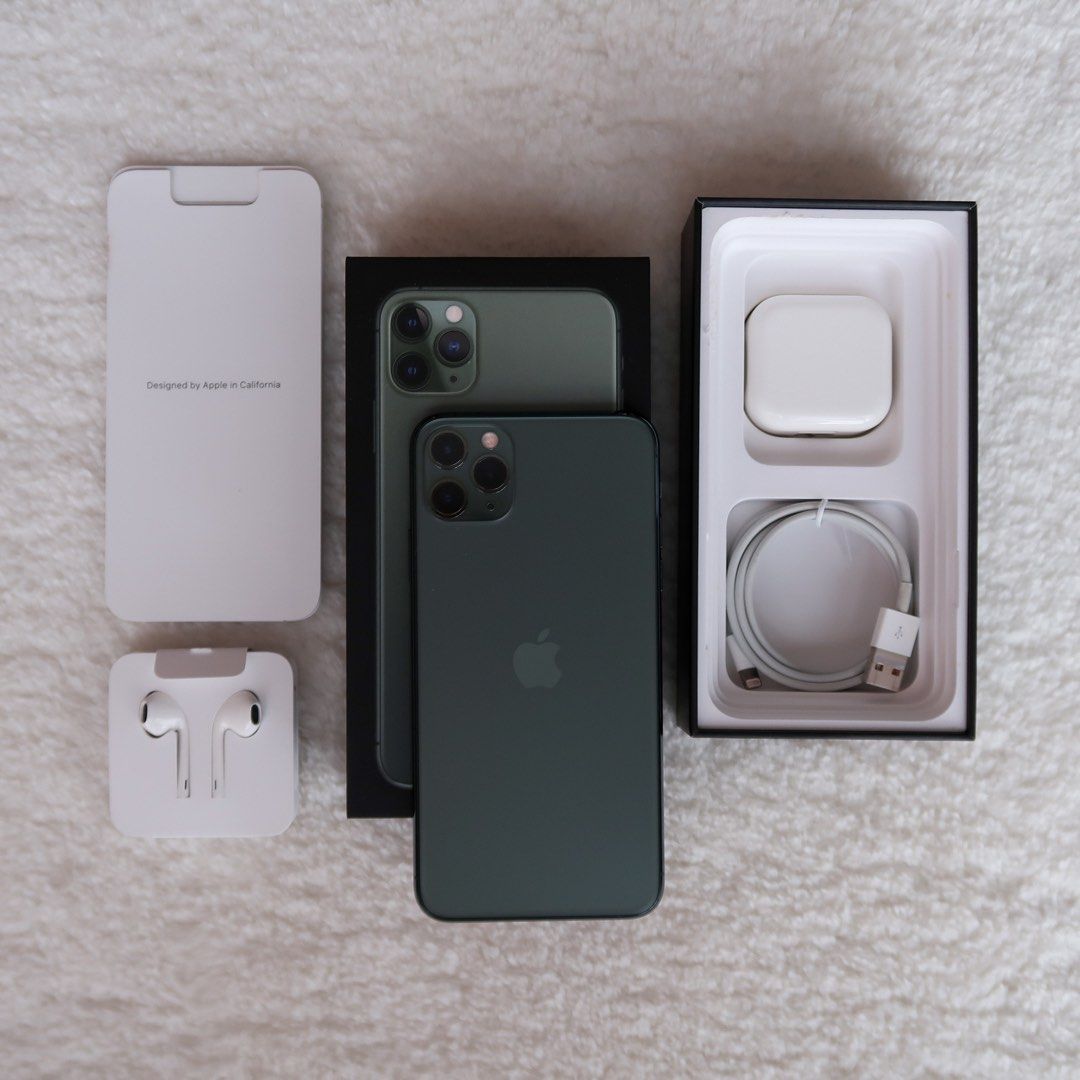 [Full Set] Apple iPhone 11 Pro Max in Midnight Green (256GB), Mobile ...