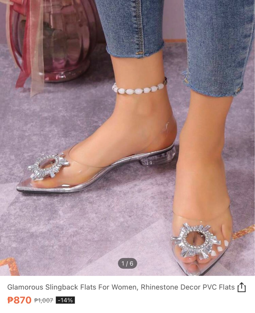 Glamorous Slingback Half Inch Heel Sandals on Carousell