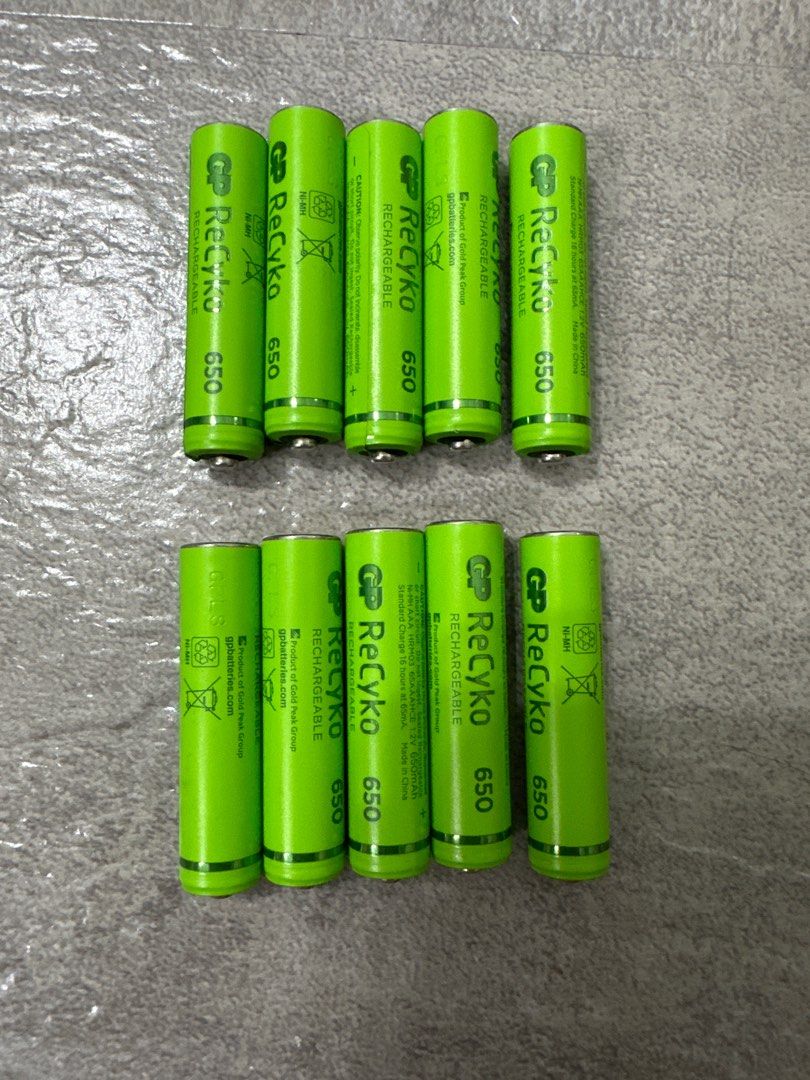 GP Recyko Batteries 650mAh AAA (10 piece pack), Photography ...
