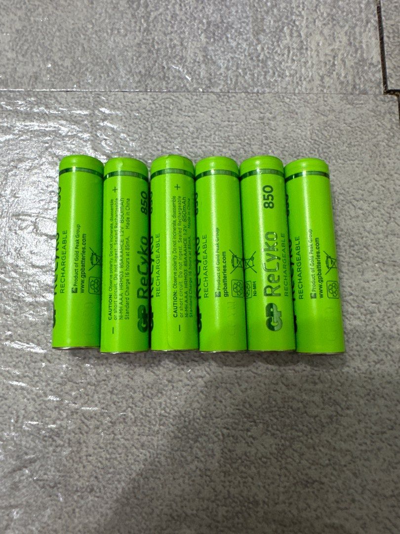 GP Recyko Batteries 850mAh AAA (6 piece Pack), Photography, Photography ...