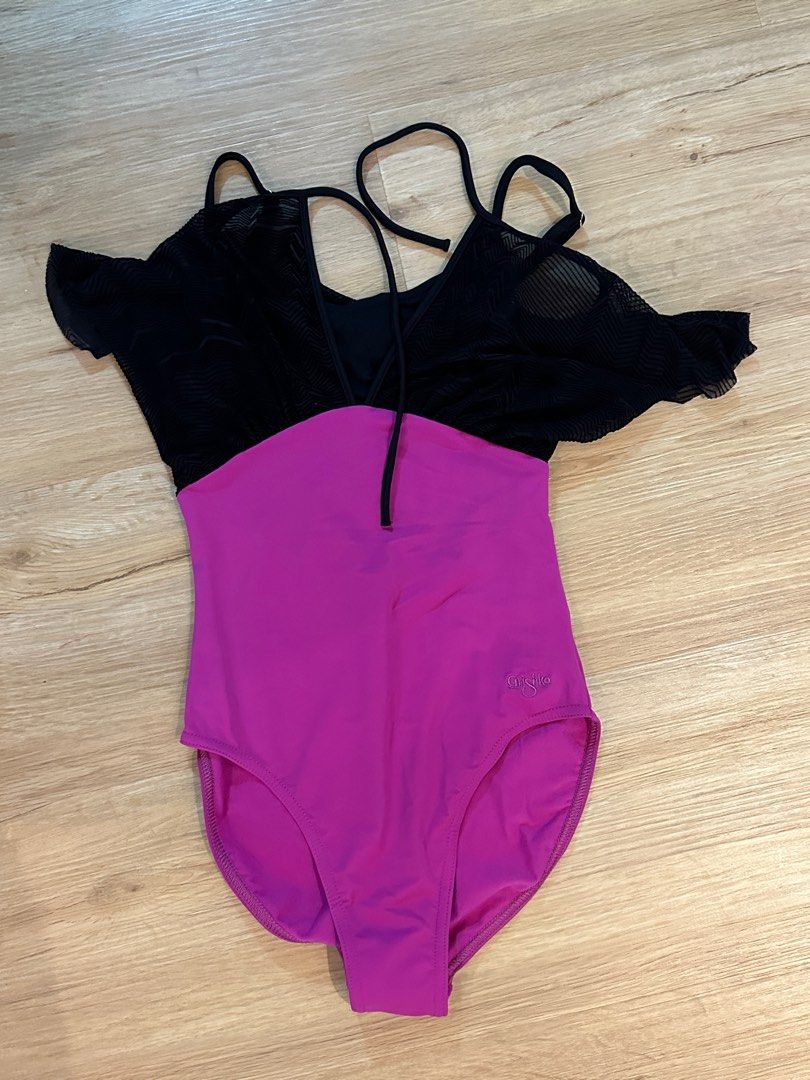 Grishko black pink leotard, Women's Fashion, Activewear on Carousell
