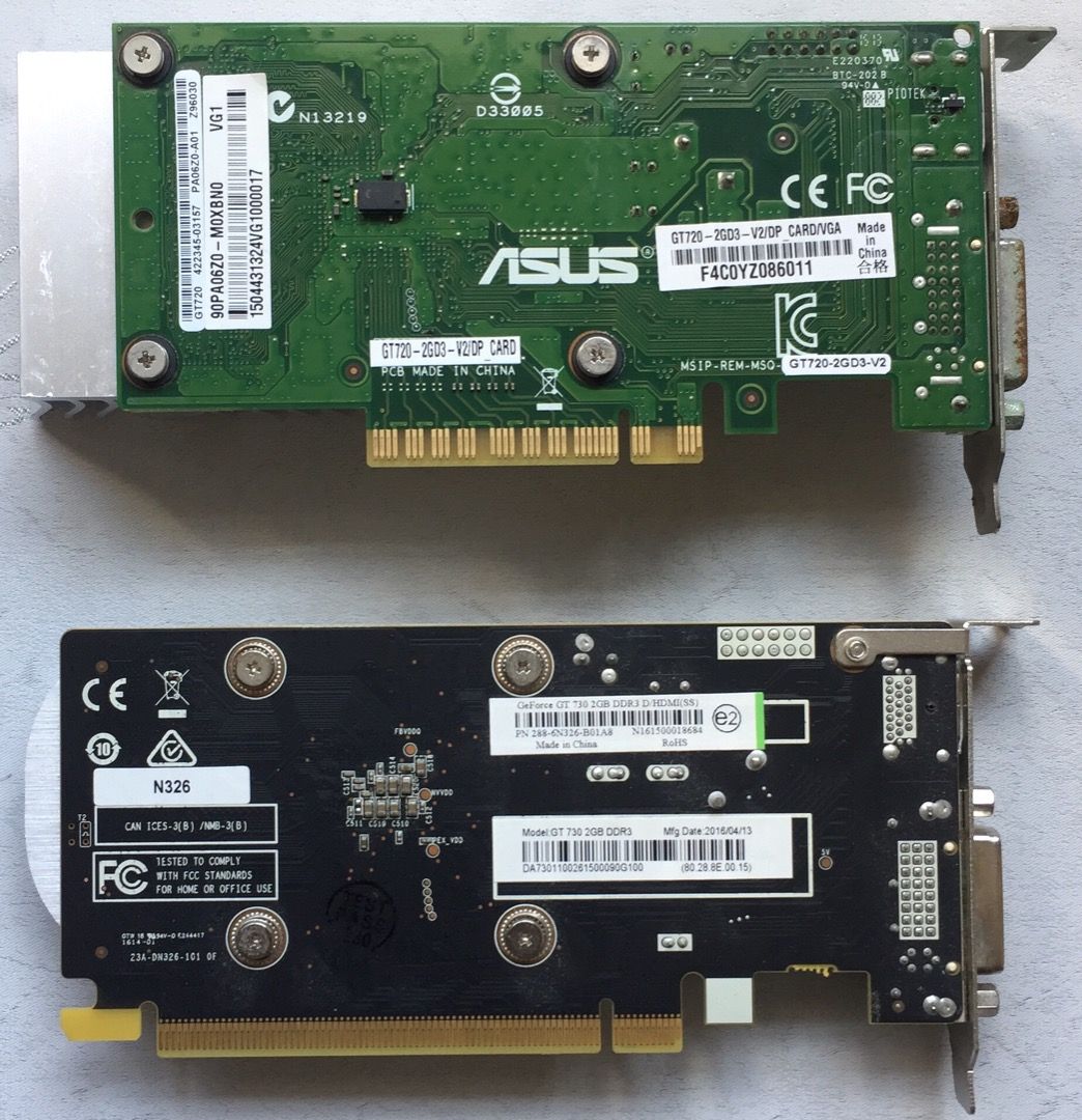 GT 720 Nvdia graphics card for GPU 2GB DDR3 for Gaming PC, Computers ...