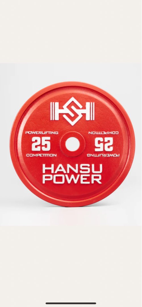 Hansu power calibrated competition plates 25kg pair, Sports Equipment ...