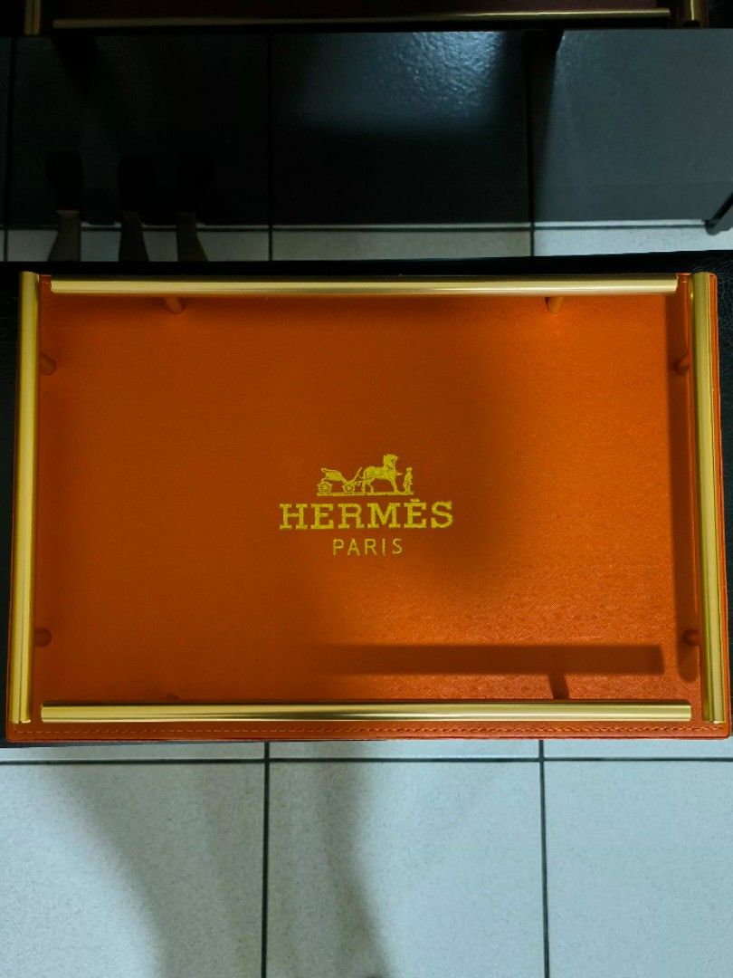 Hermes leather tray, Furniture & Home Living, Kitchenware & Tableware ...