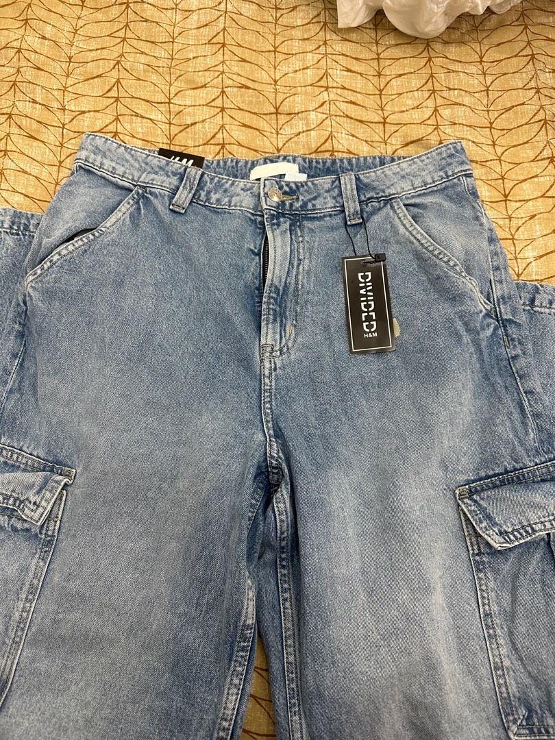 H&M Divided Ultra High Waist Cargo Pants | DenimCargo | 6Pockets, Women ... H&M Divided Ultra High Waist Cargo Pants | DenimCargo | 6Pockets, Women ...