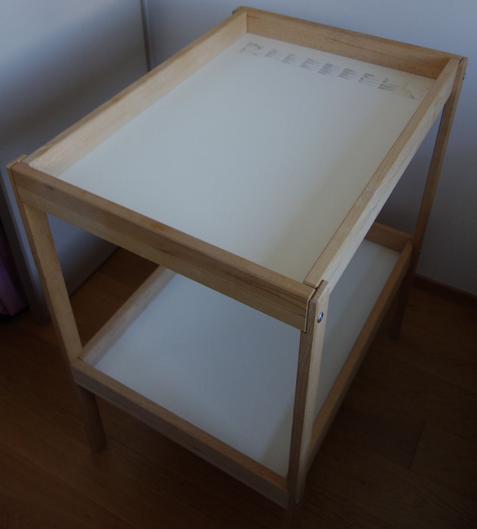 Ikea Sniglar changing table beech/white, Babies & Kids, Baby Nursery ...