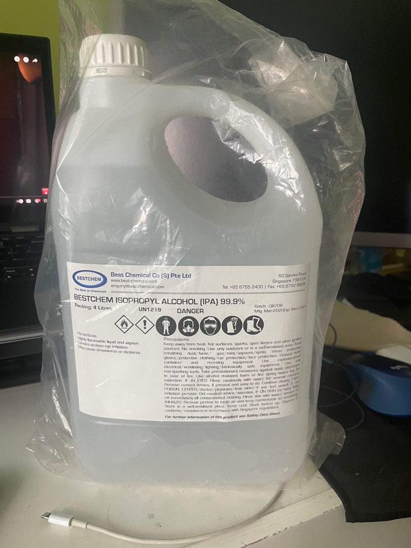Isopropyl alcohol IPA 99.9%, Beauty & Personal Care, Sanitisers ...