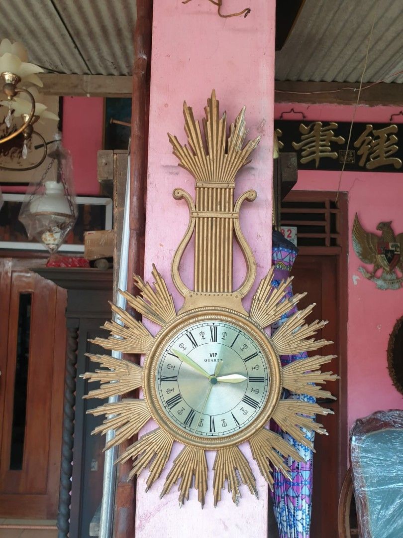 jam antik matahari jumbo quartz detik senyap nos ex toko lawas masih ...