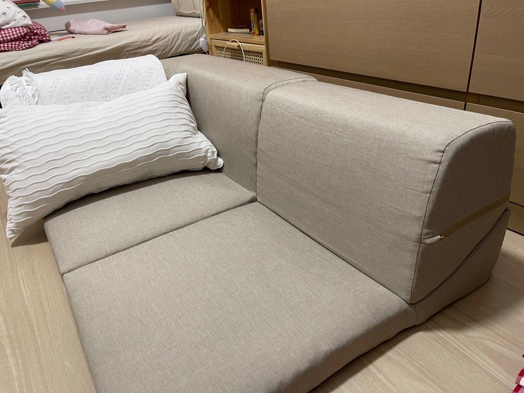 Japan modular floor sofa (2-pc: corner + single module), Furniture ...