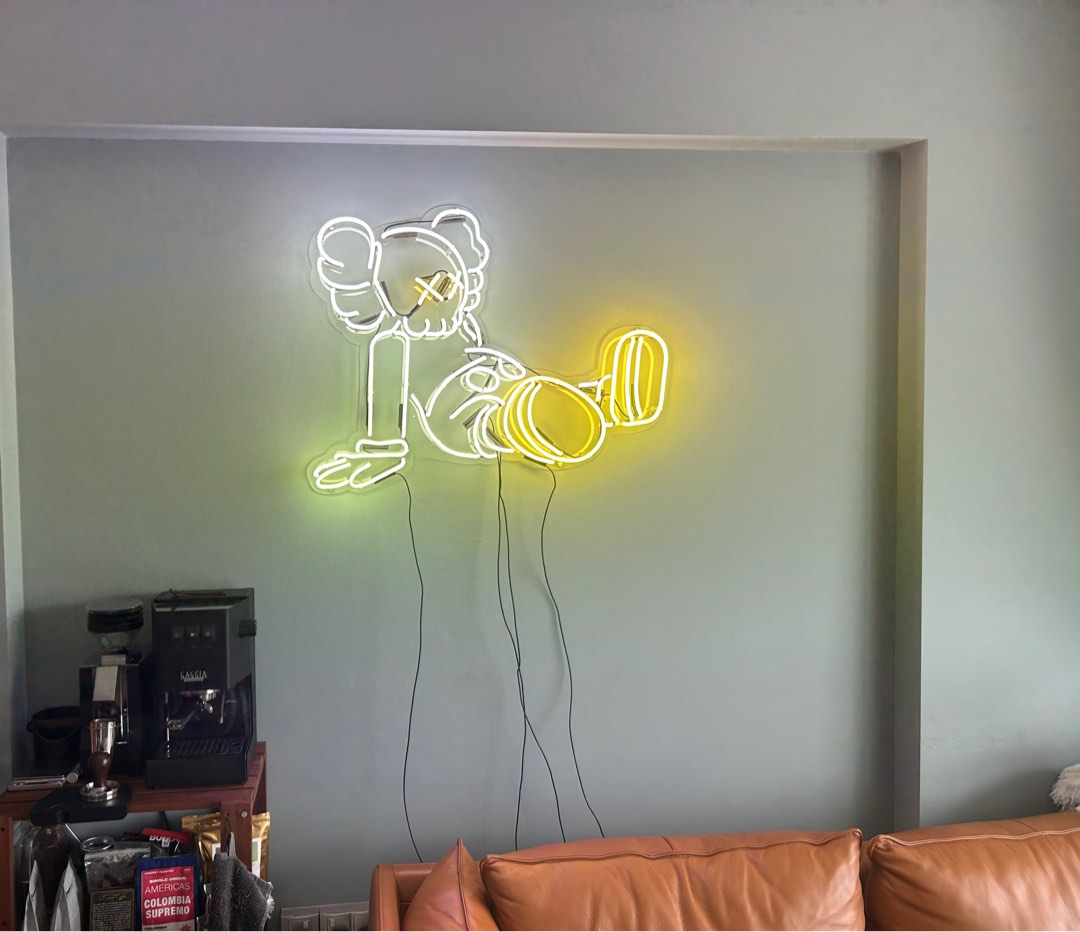 Kaws traditional neon light (not led), Furniture & Home Living ...