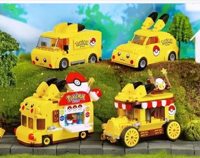 Keeppley Pokemon Pikachu Cars, Cart and Bus Set, Hobbies & Toys, Toys ...