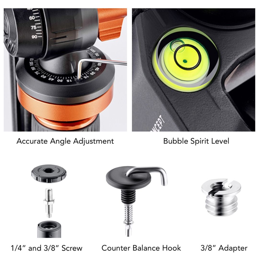 K&F Universal Central Axis Column Tripod Extension Arm, Photography ...