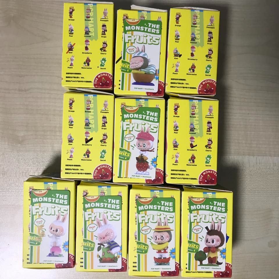 Labubu the monsters fruits series / popmart blind box / Kiwi / Strawberry / Peach / Pear ...