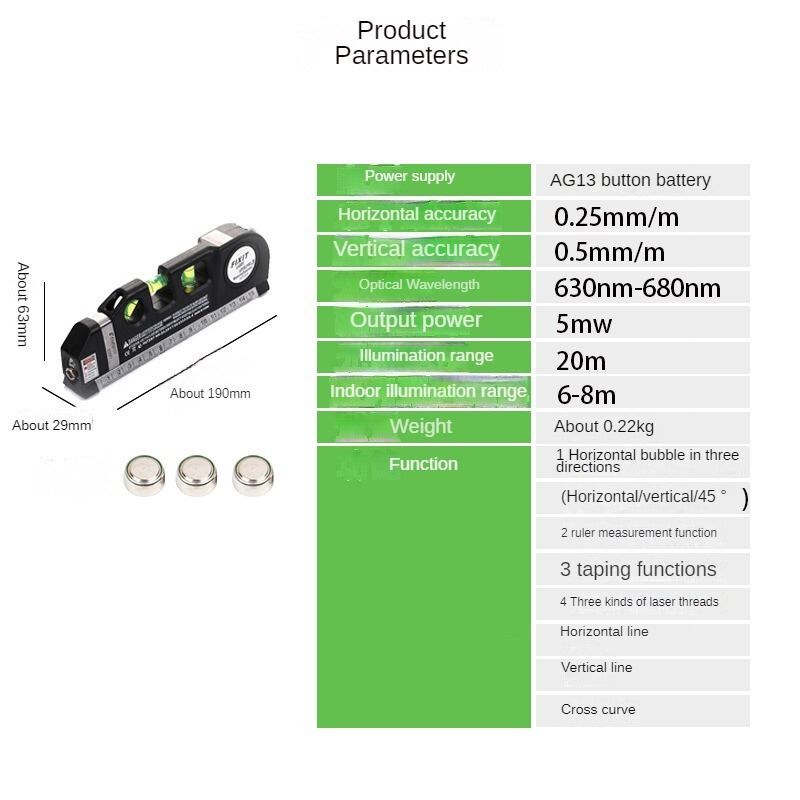 Laser Level laser measure Line 8ft Laser Measurement Tape Ruler ...