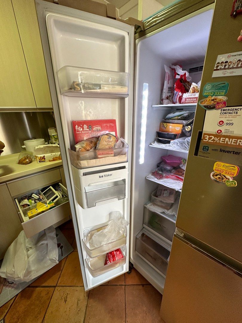 LG side by Side Fridge - Champagne Gold color, TV & Home Appliances ...