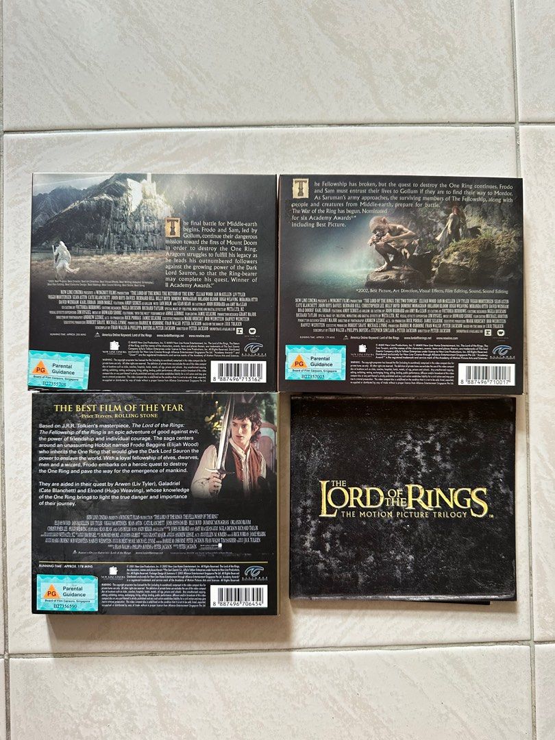 Lord of the Rings Complete Trilogy Collection VCD with Booklet, Hobbies & Toys, Music & Media ...