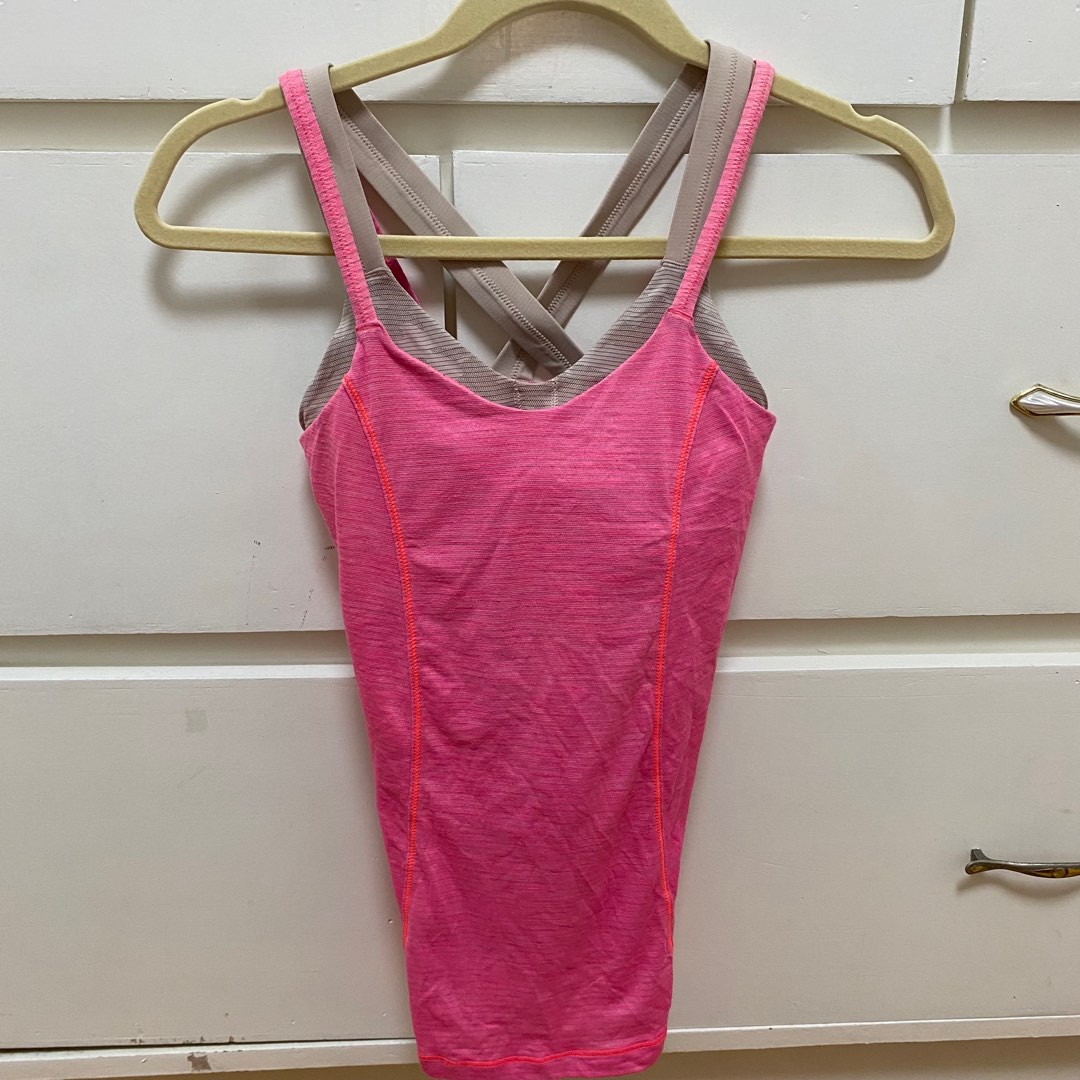 Lululemon Pink Sports Top, Women's Fashion, Activewear on Carousell