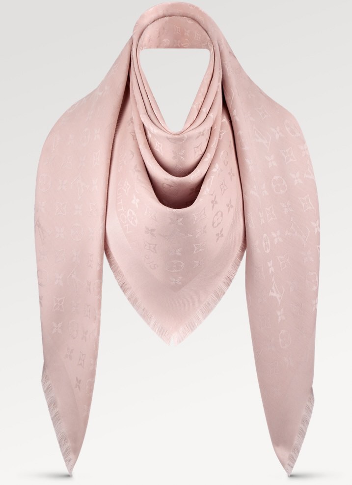 LV monograph classic shawl (rose poudre color), Women's Fashion, Coats ...