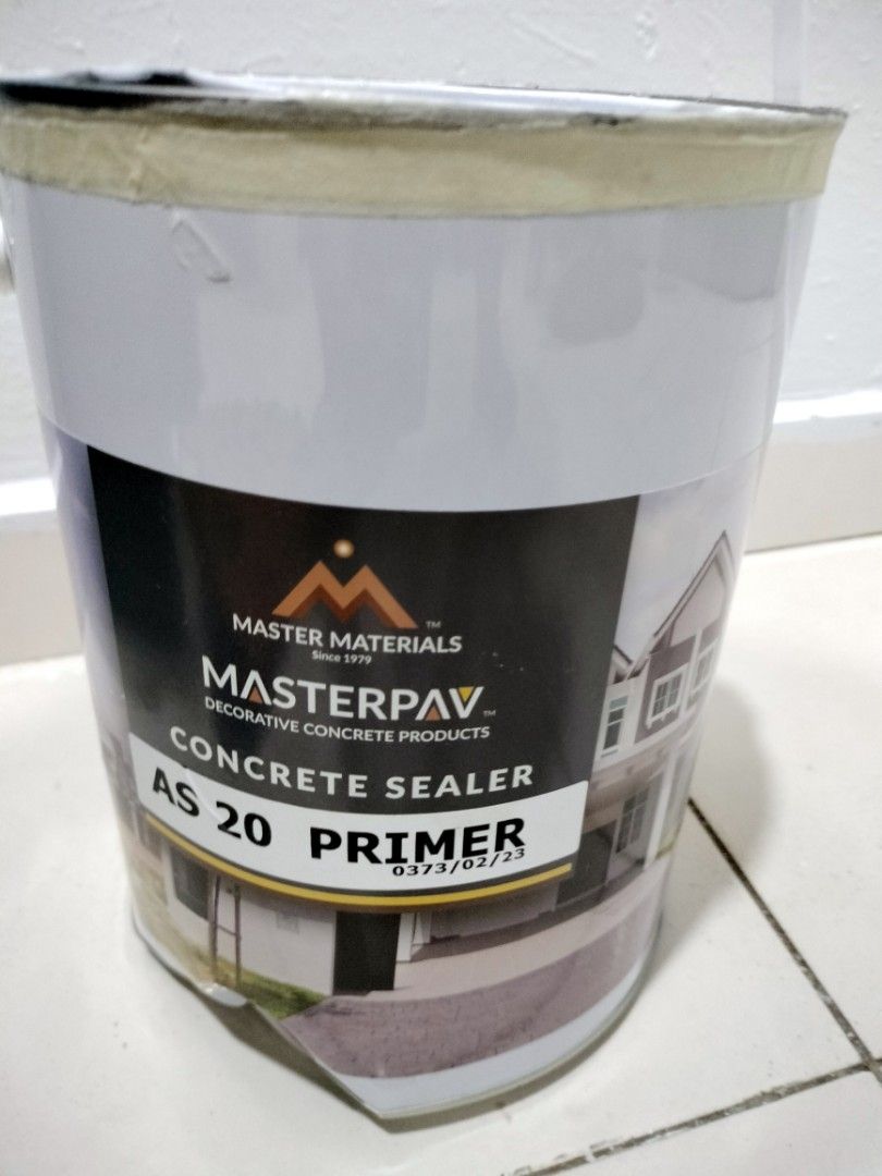 MASTERPAV CONCRETE SEALER - AS 20 PRIMER (5L), Furniture & Home Living ...