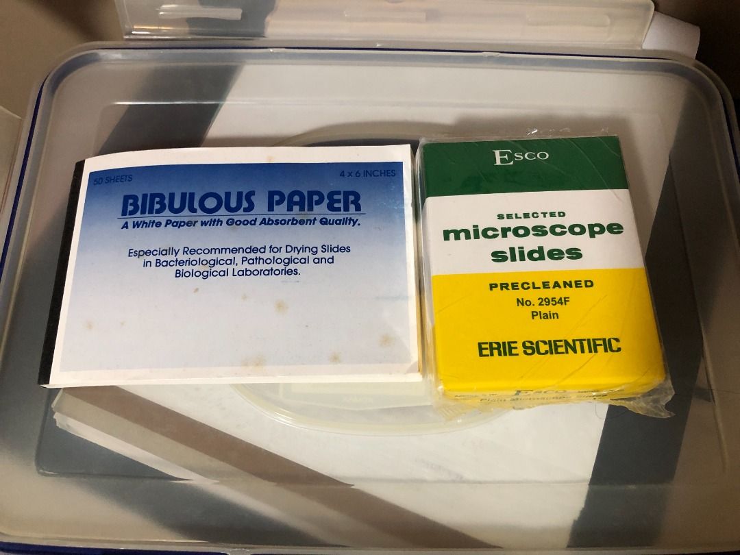 Microscope slides with free bibulous papers, Photography, Photography ...