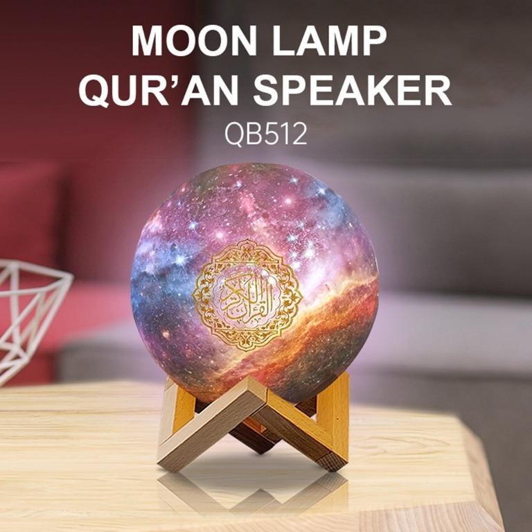 Multi-color Moon Lamp Quran speaker Portable Audio Player alquran 24 ...