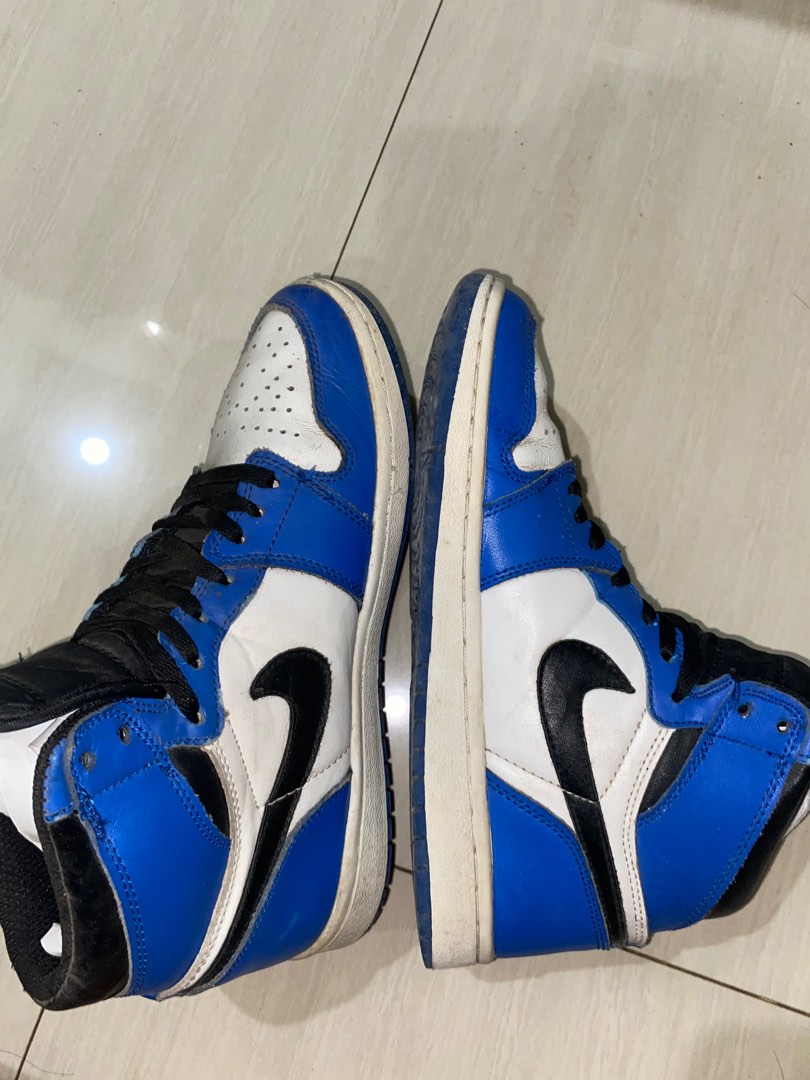 nike air jordan 1 mid biru /size 39 insol 25, Fesyen Pria, Sepatu ...