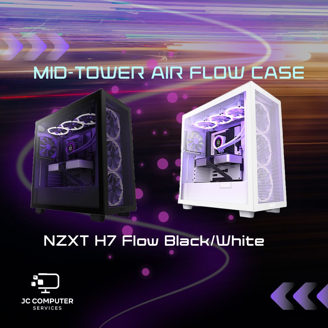 NZXT H7 Flow Black/White, Computers & Tech, Parts & Accessories ...
