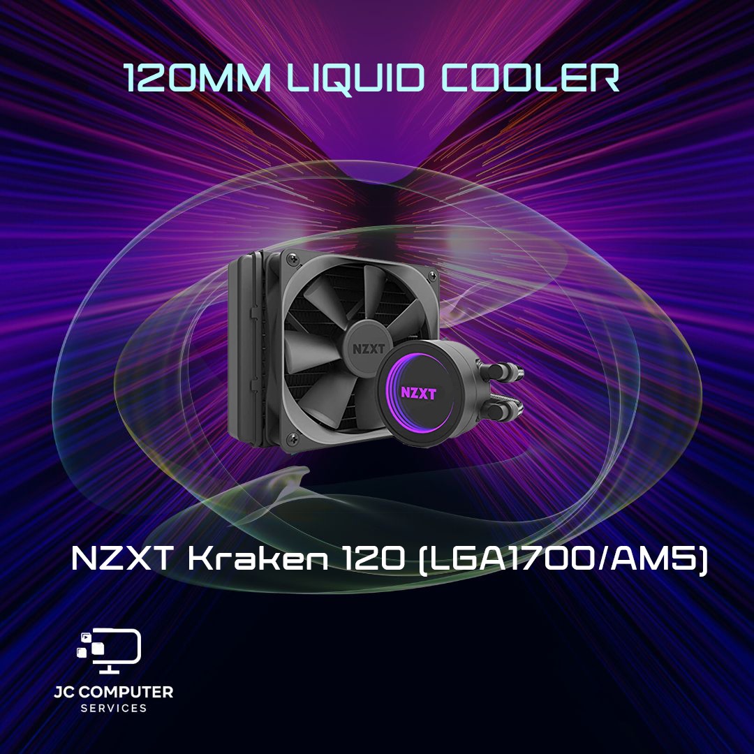 NZXT Kraken 120 (LGA1700/AM5) CPU AIO Cooler, Computers & Tech, Parts ...