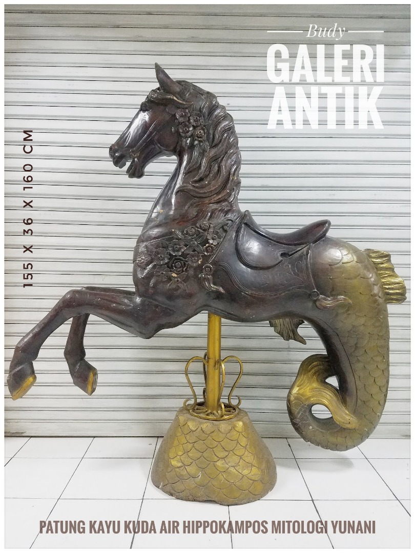 Patung Import Jadul Hippokampos Dewa Kuda Air Yunani on Carousell