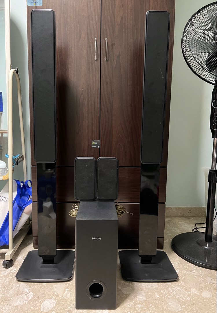 Philips 5.1 home theatre system speakers - Model HTS3366 Specifications ...