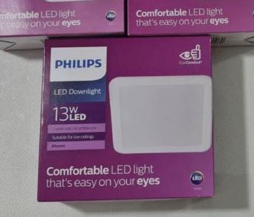 Philips Meson LED Downlight 13W Square 14cm by 14cm 6500K, Furniture ...