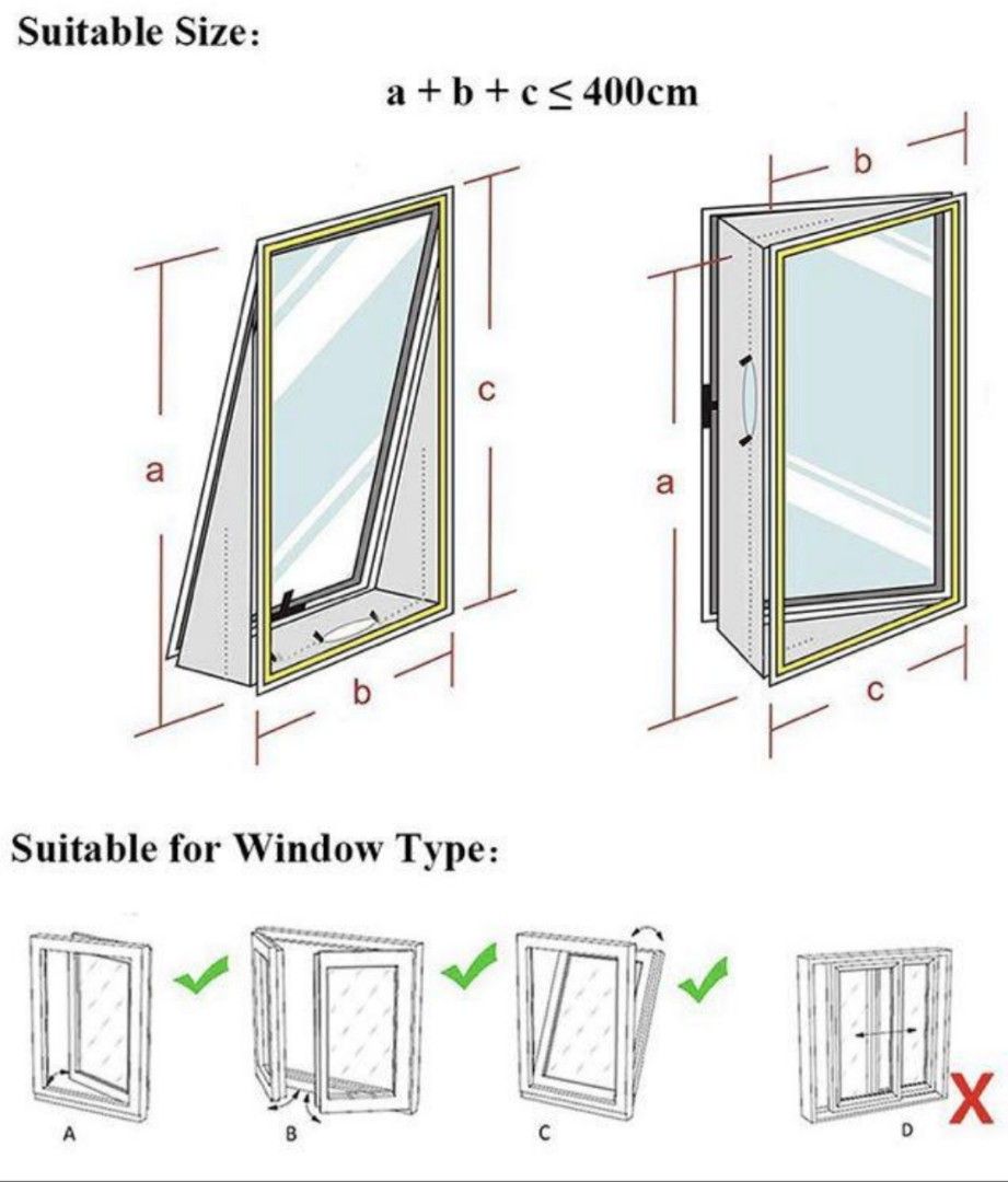 Portable Aircon Window Seal, TV & Home Appliances, Air Conditioners ...