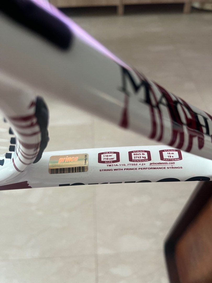 Prince Mach Ti Tennis Racket, Sports Equipment, Sports & Games, Racket ...