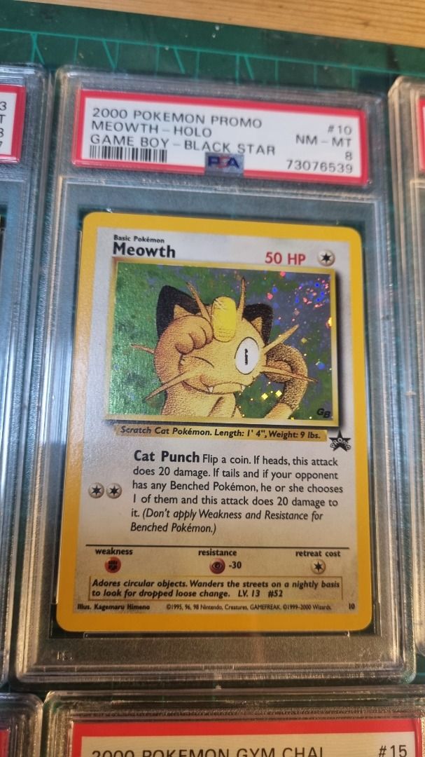 PSA 8 POKEMON MEOWTH GAME BOY BLACK STAR, Hobbies & Toys, Memorabilia ...