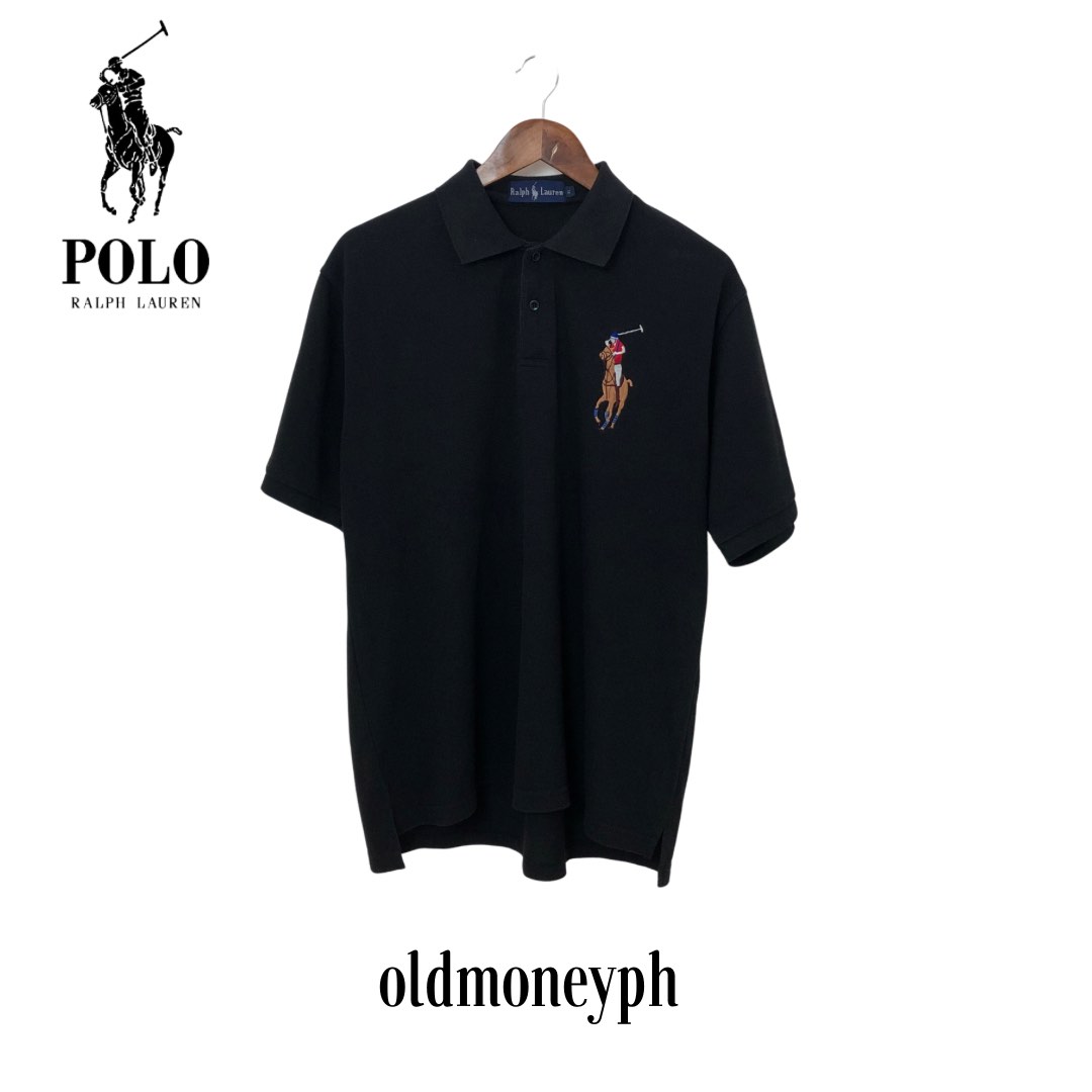 Ralph Lauren Black Polo Shirt, Men's Fashion, Tops & Sets, Tshirts & Polo Shirts on Carousell