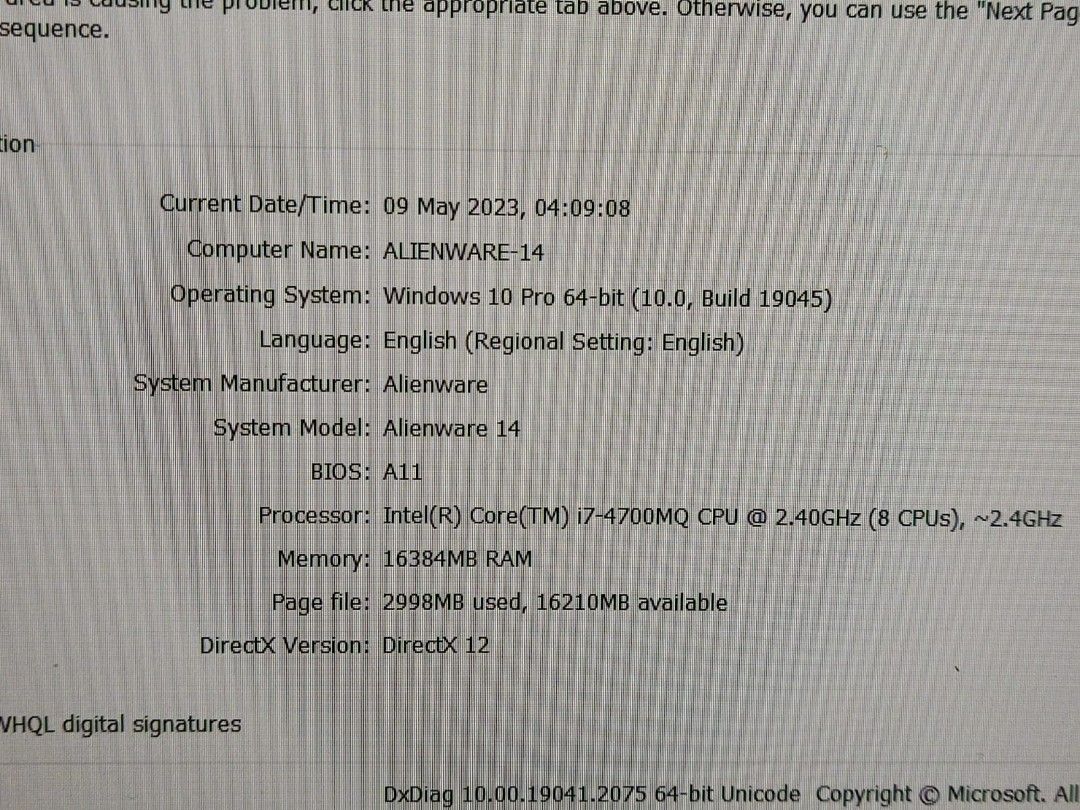[RAM 16GB] Laptop Gaming Desain Alienware 14-A11 Core i7-4700 SSD+HDD ...