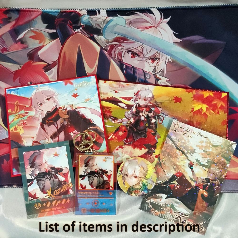 [READYSTOCKS] Genshin Impact Kazuha Merch Set Genshin Kazuha Gift Set Kazuha Art Print Kazuha ...