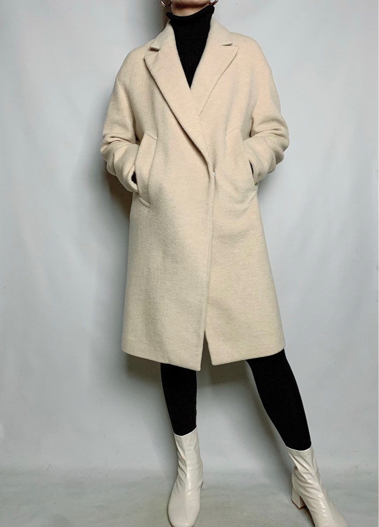 (SOLD) Real wool coat, Slouch wool coat, Travel coat, Oversized wool ...