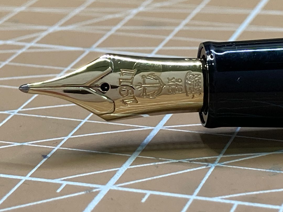 Sailor 1911L Special Nib Fountain Pen - Naginata Cross Point Black Gold ...
